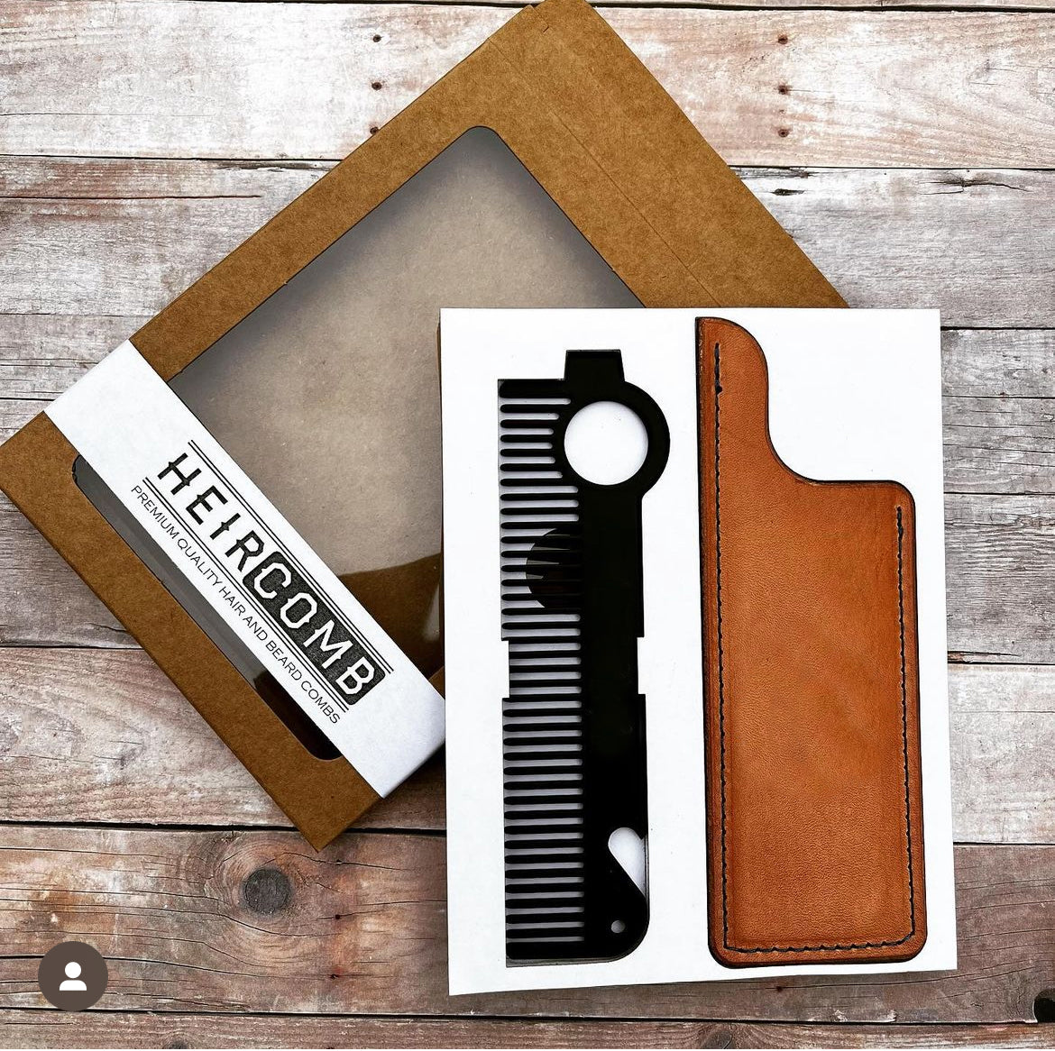 Heircomb Metal Comb and Leather Sheath Combo Set – HEIRCOMB